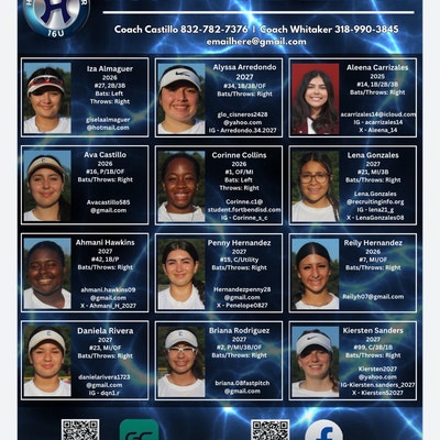 Individual Profile Sheet Photo College Recruiting Softball Baseball ...