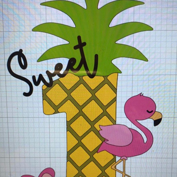 Pineapple Numbers SVG, Luau Party, Summer Birthday, Digital Download ...