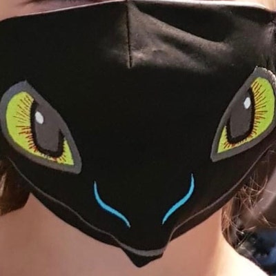 Instant Download Toothless Inspired Dragon Face Applique & Fill ...