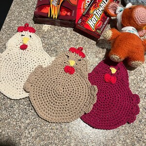 Crochet Pattern for the Swanky Chicken Trivet Potholder PDF - Etsy