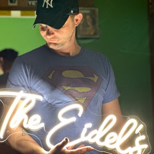 Custom Last Name Neon Sign Wedding for Reception Led Lights - Etsy