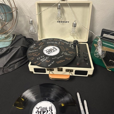 Signature Vinyl Record Sticker for Wedding Guest Book - Etsy