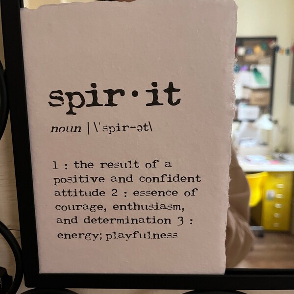 Custom Word Definition Print in Typewriter Font on Handmade Paper ...