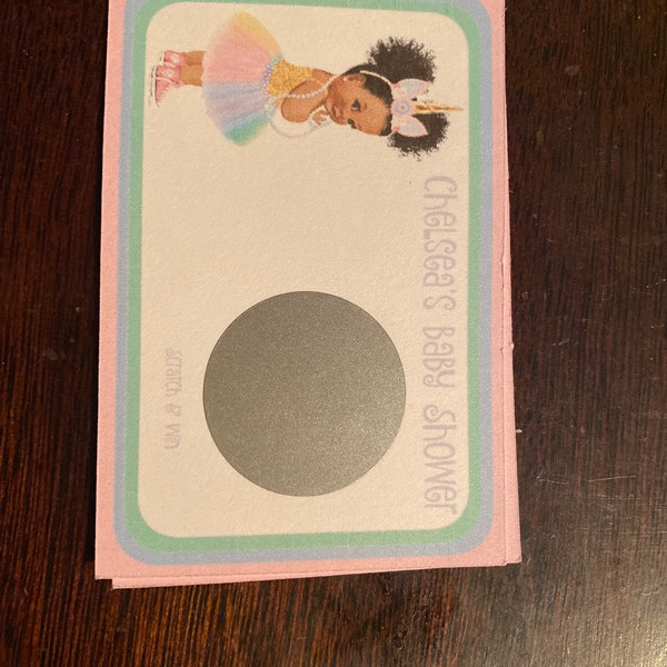 Custom Baby Shower Scratch off Ticket Baby Feet Baby Feet Scratch off ...