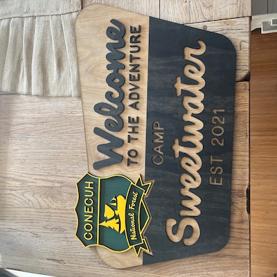 Park Style Welcome Sign Parks System Inspired Family Name Sign, Custom ...