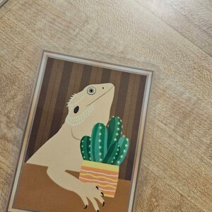 Bearded Dragon Eating French Fries Tank Decor Bearded Dragon Art French ...