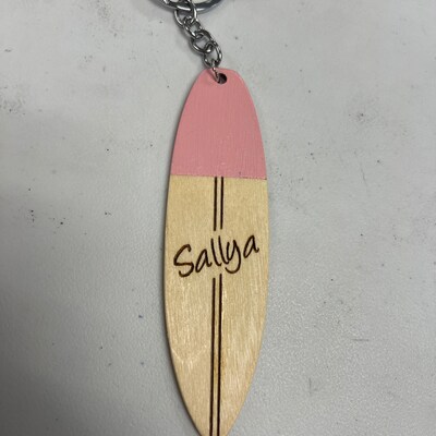 Custom Surfboard Keychain With Engraved Name - Etsy