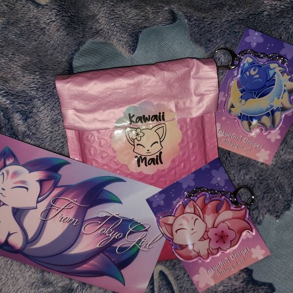 Kawaii Kitsunes Zenith Plushie | Cute Kitsune Plushie | Dark Moon Fox ...