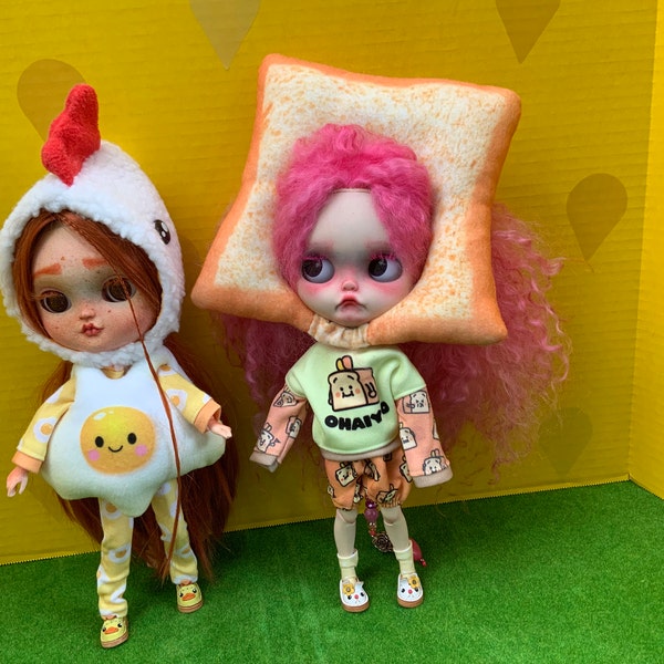 PLAYPERDOLL Labubu Macaron,zzoton,bao-ao Pizza Hat,pizza Doll Clothes ...