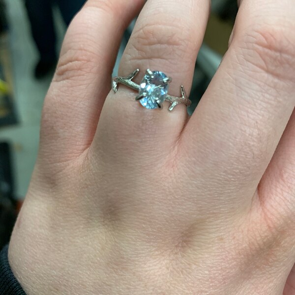 Aquamarine Ring, March Birthstone Ring, Rose Gold Ring, Aquamarine ...