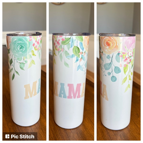 Pastel Spring Watercolor Floral Bouquets Digital Clipart Peach and Mint ...