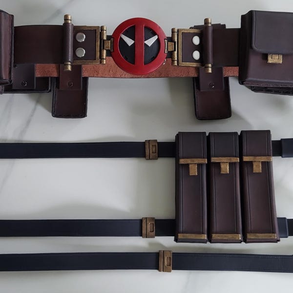 Deadpool & Wolverine Inspired Leather Belt and Pouches - Etsy