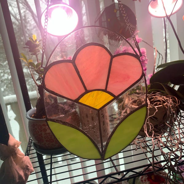 Flower Minis Stained Glass Pattern, Beginner Stained Glass Patterns ...