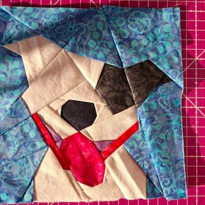 Happy Pit Bull Quilt Block Pattern: Paper Pieced Dog Design (PDF) - Etsy