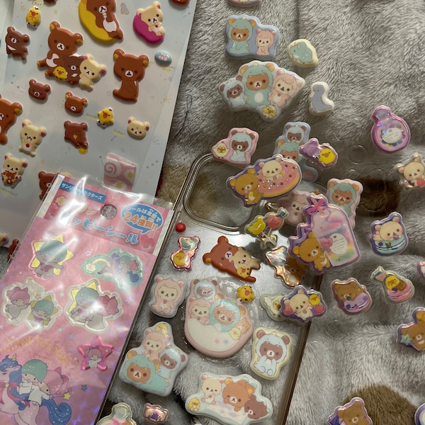 Rilakkuma Puffy Style Sticker Sheets (pick One) - Etsy