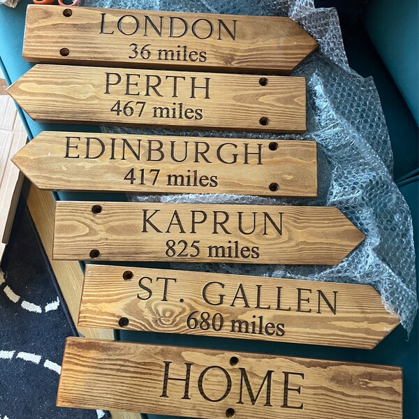 Personalised Garden Signpost Signs - Etsy UK