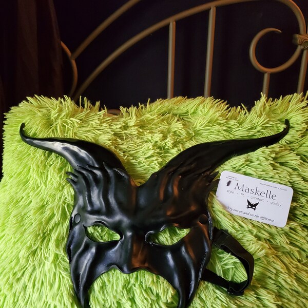 Black Goat Mask by Maskelle Masks is Flexible Washable Adult Size ...
