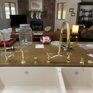 Unlacquered Brass Glass Rinser for Kitchen Sinks Kitchen Sink - Etsy