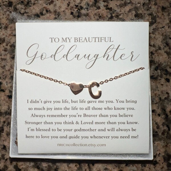 Goddaughter Gifts From Godmother Goddaughter Necklace Goddaughter ...