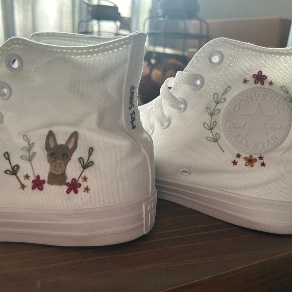 Blue Floral Embroidered Converse Pattern PDF DIY Download Shoe ...