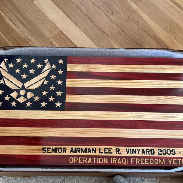 USMC Eagle Globe Anchor Wooden Flag licensed, Marine, Charred American ...