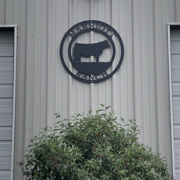 Custom Cattle Farm Brand Sign: Metal Barn Decor - Etsy