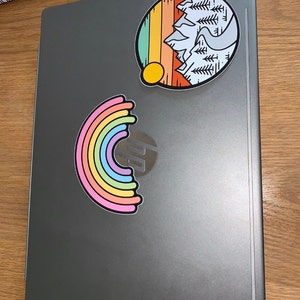 Pastel Rainbow, Vinyl Laptop Stickers, a Great Gift for Any Rainbow ...