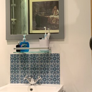 Colourful Moroccan Tiles Handprinted Blue Orange Ceramic | Etsy