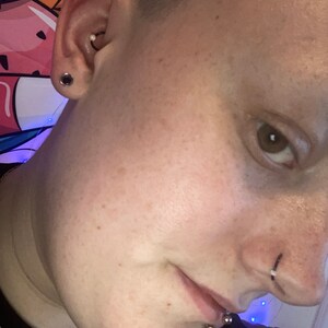 Blackline Devil's Heart L-Shaped Nose Ring | Etsy