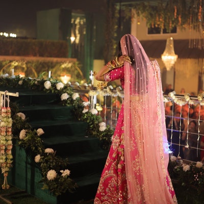 Dusty Pink Blush Bridal Veil Rose Minimalist Wedding Veil, Lightweight ...