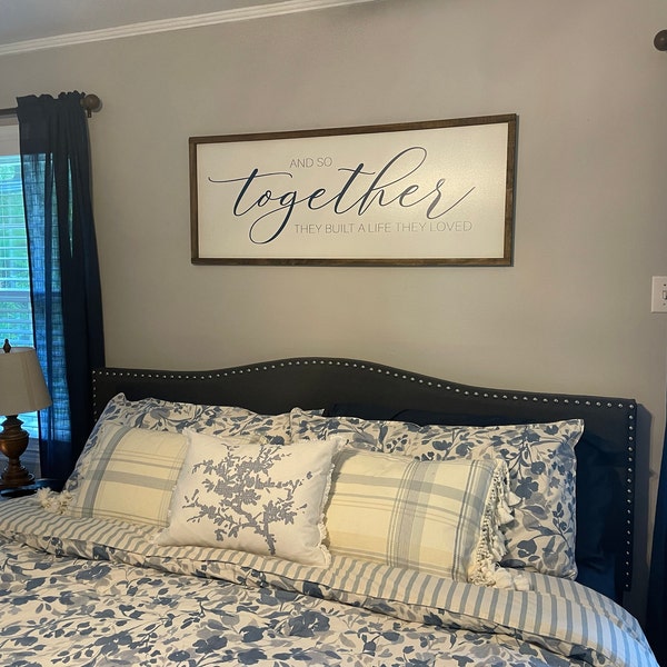 And so Together, Farmhouse Bedroom Sign - Etsy