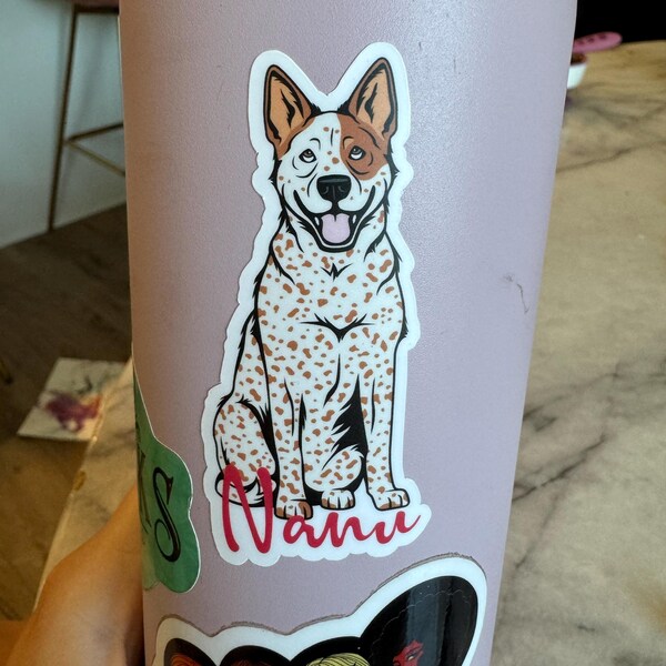 Custom Australian Cattle Dog, Blue Heeler, Red Heeler Vinyl Stickers ...