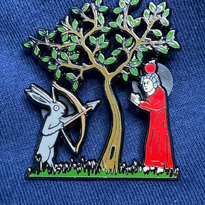 38mm Sword Rabbit Hard Enamel Pin | Etsy