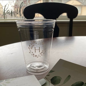 Custom Engagement Party Cups, Personalized Clear Plastic Cups, Casual ...