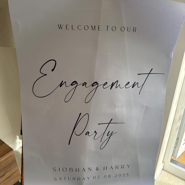 A1, A2 or A3 Minimalist Seating Plan Wedding Welcome Sign - Table Plan ...