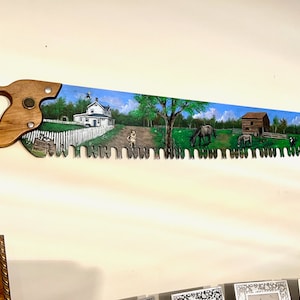 CUSTOM Hand Painted SAWS, Painted Saw Blades,cross Cuts, 2-man Saws ...
