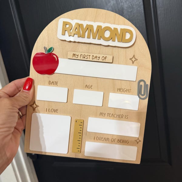 First Day of School Sign | Changeable Back to School Sign ...