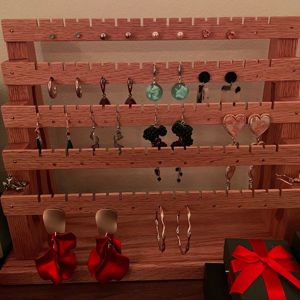Made in USA Double Sided Large Standing Earring Holder for Storage or ...
