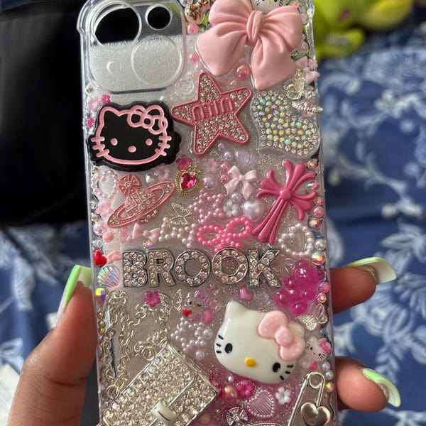 Custom Junk Phone Case/hello Kitty/sanrio/ Personalised Charm Phone ...