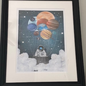 The Adventure Begins. Space travel art Solar system print | Etsy