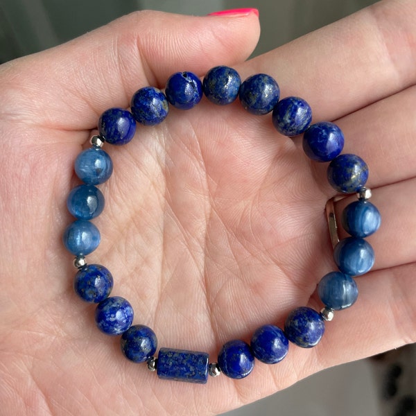 Positive Energy Bracelet, AA Natural Lapis Lazuli Gemstone Bracelet ...