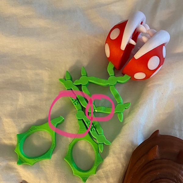 Piranha Plant Grabber Toy: 3D Printed Extendable Mario Bros Collectible ...