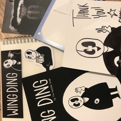 WING DING Button Badges Set of 4 1 - Etsy