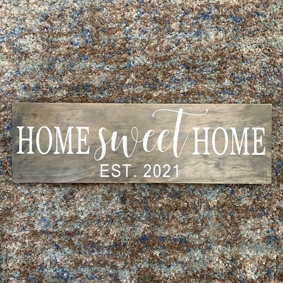 Home Sweet Home, Established Date Sign, Personalized Sign, New Home ...