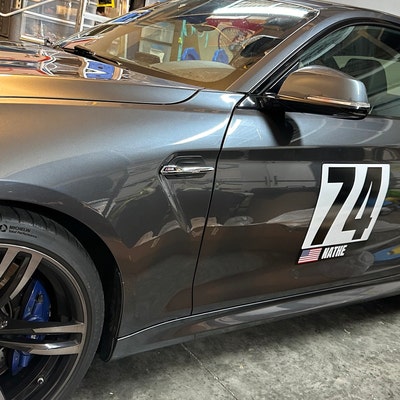 Race Car Number Plate Permanent Vinyl or Reusable Magnet Custom Driver ...