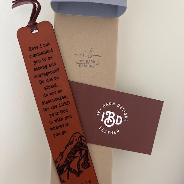 Custom Bible Bookmark Christian Gift for Men Personalized Leather Book ...