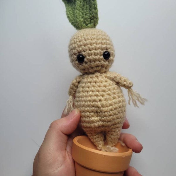Mandrake Crochet Pattern, Wizard Plant Amigurumi, Magical Crocheting ...