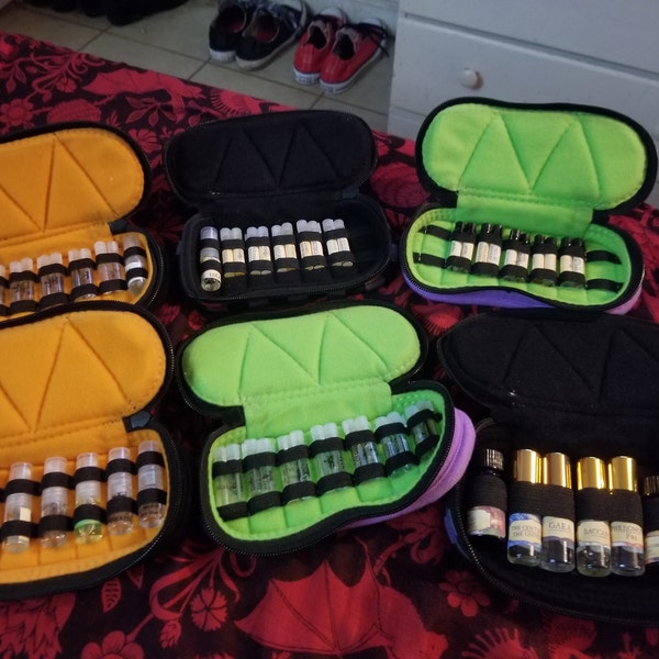 Essential Oil Soft-sided Carrying Case, 5-15ml, 10-bottle, Solid ...