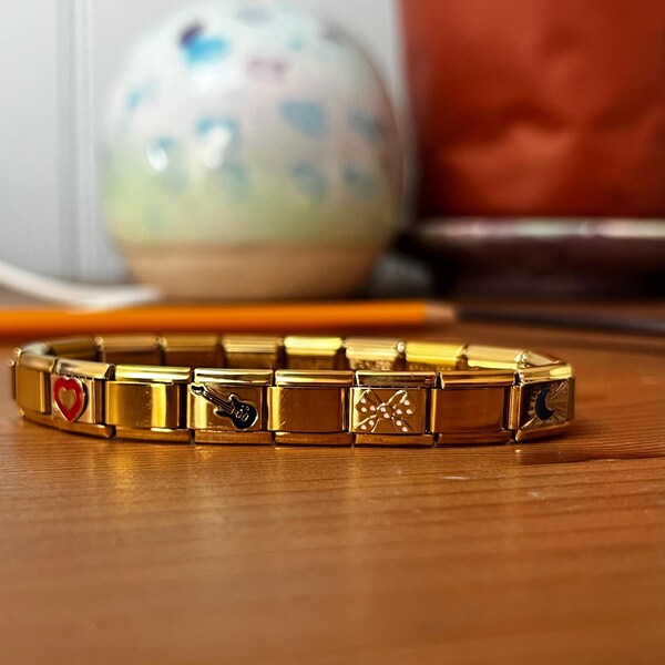 Gold Italian Bracelets, Custom Vintage Italian Bracelets, Personalized ...