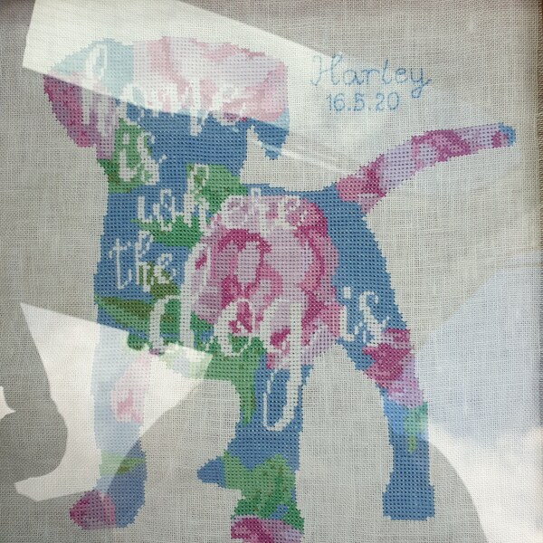 Dog Cross Stitch Pattern PDF, Pet Cross Stitch Pattern, Home is Where ...